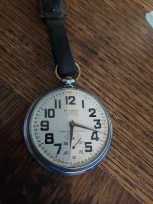 Vintage Railroad Pocket Watch -17 Jewel Inca Block -Swiss Made Milbur ...