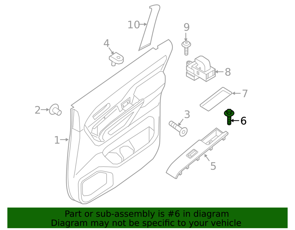 Genuine Nissan Switch Housing Screw 08166-6121A | eBay