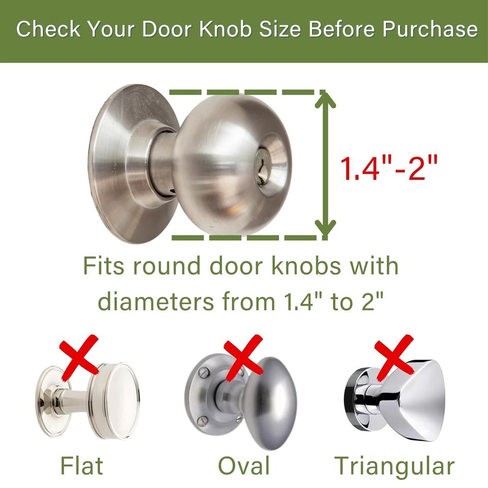 Door Knob Child Proof Cover Safety Locks for Doors Toddler KidProof 1 ...