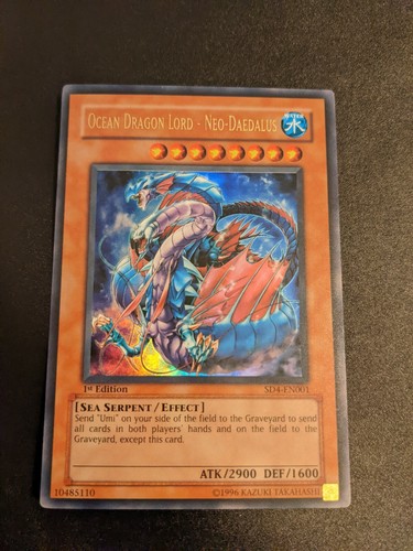 Yu-Gi-Oh Ocean Dragon Lord - Neo-Daedalus SD4-EN001 1st Edition Ultra ...