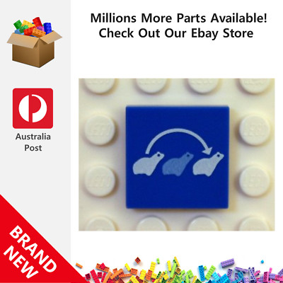 Genuine LEGO™ Blue 2 x 2 with 3 Frogs and Curved Tiles 3068 4615397 New ...