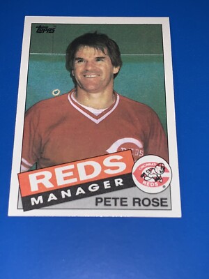 1985 Topps Pete Rose Baseball Card #547 Cincinnati Reds Manager Card ...