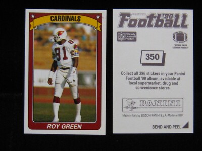 1990 Roy Green Phoenix Cardinals Panini Sticker #350 | eBay