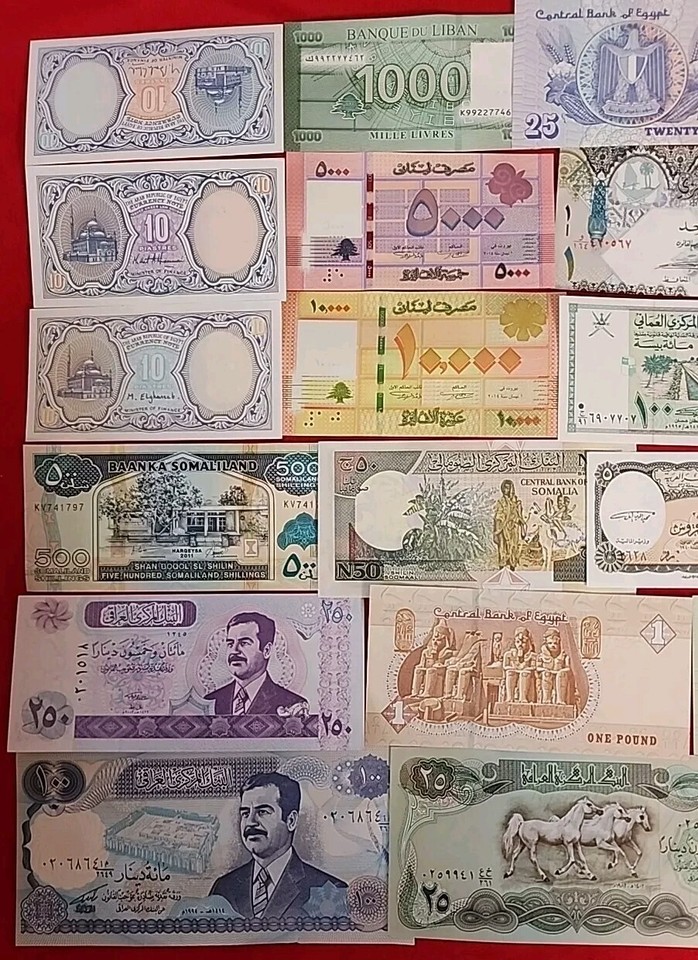 22 Middle East Paper Money Uncirculated,Crisp DIFFERENT Years H500 | eBay