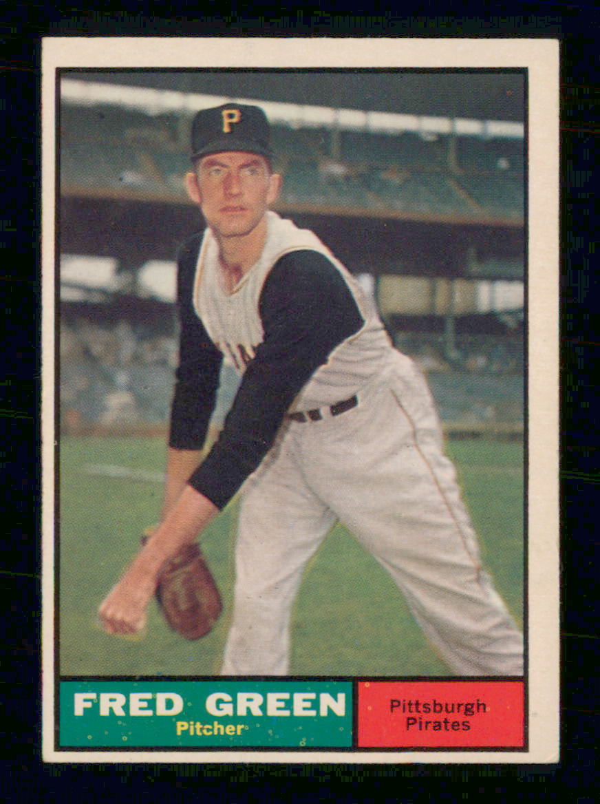 1961 TOPPS BASEBALL # 181 FRED GREEN INV J7999 | eBay