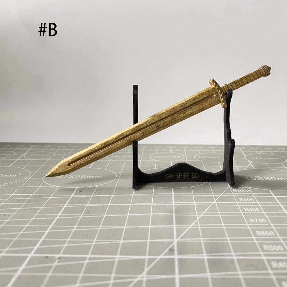 Painted 1/12 Scale Weapon Long Sword Model For 6" Action Figure | eBay