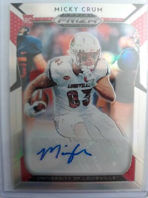 2019 Panini Prizm Micky Crum Rookie RC AUTO Silver Refractor Pittsburgh ...