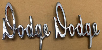 vintage original pair of Dodge 1960-1970 door script emblems | eBay