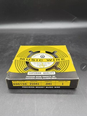 Music Wire Precision Brand .041 Diameter 1 Lb New 21041 Made In USA 1. ...
