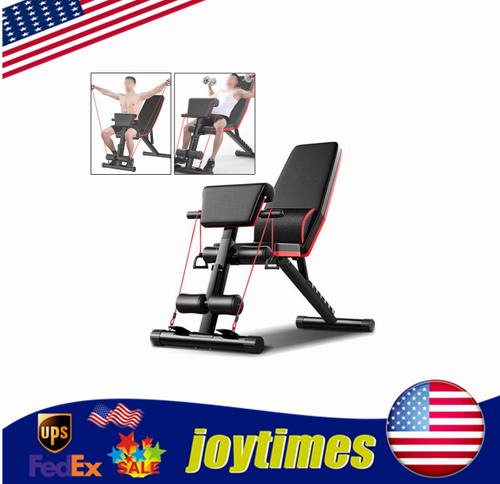 Foldable Adjustable Weight Dumbbell Bench Incline Decline Body Workout ...