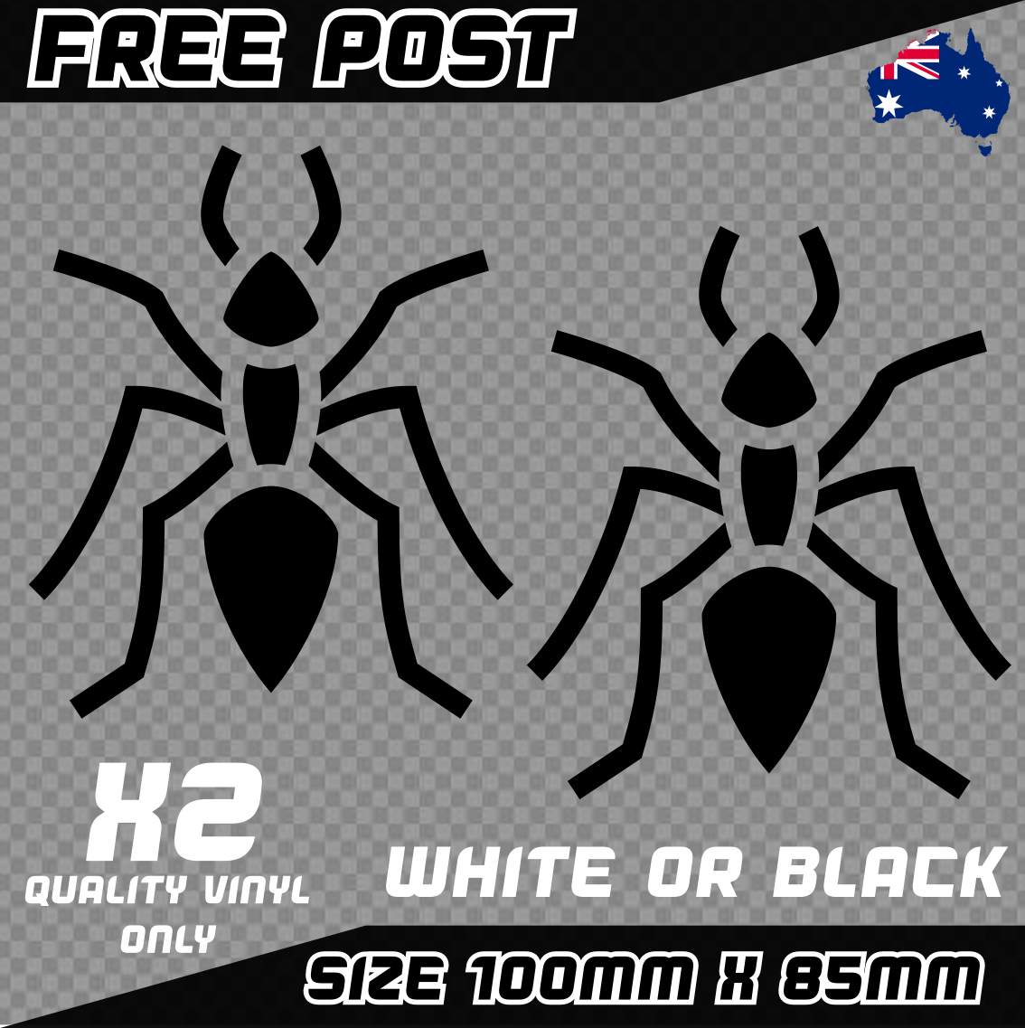 Ant X2 Sticker Decal Vinyl Car Ute Window Insect Bug Bull Fire Laptop ...