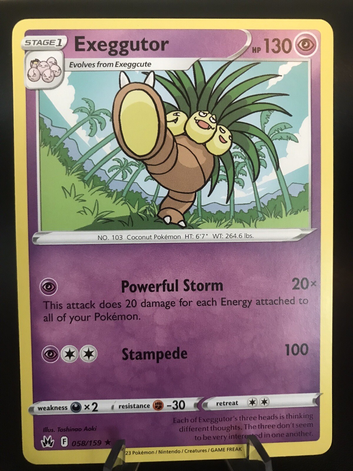 Pokémon TCG Exeggutor Crown Zenith 058/159 Regular Rare for sale online ...
