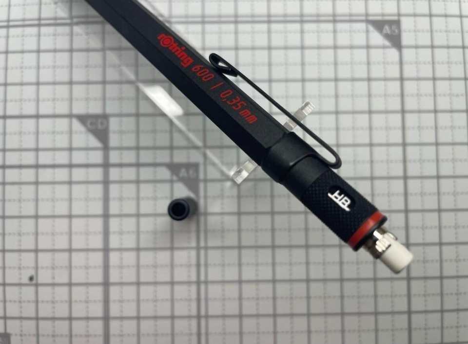 Rotring 600 0.35mm Old Model Vintage Drafting Mechanical Pencil Black ...