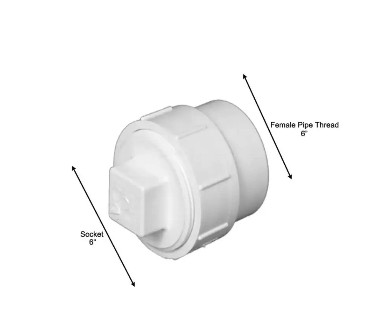 6 In. DWV PVC FTG Cleanout Adapter with Plug | eBay