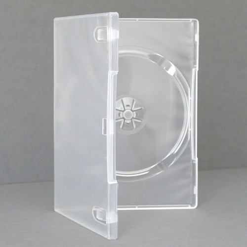 PREMIUM 100 x Single Clear DVD Case DVD Covers w/ Clear Outer Wrap 14mm ...
