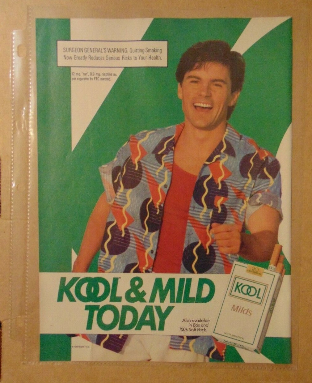 Vintage 1980's KOOL Cigarette Smoking Magazine 1989 Print Advertisement ...