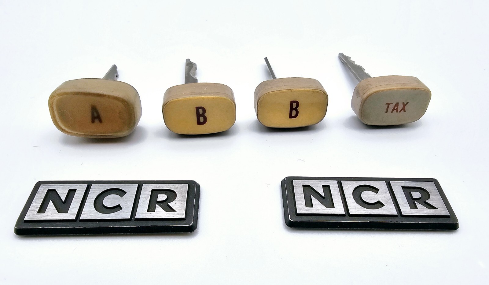 NCR National Cash Register Keys 4 Pieces & 2 NCR Plates | eBay