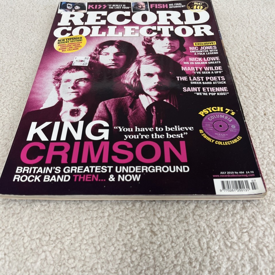 Record Collector Magazine No 494 July 2019 Feat Kiss, King Crimson Very ...