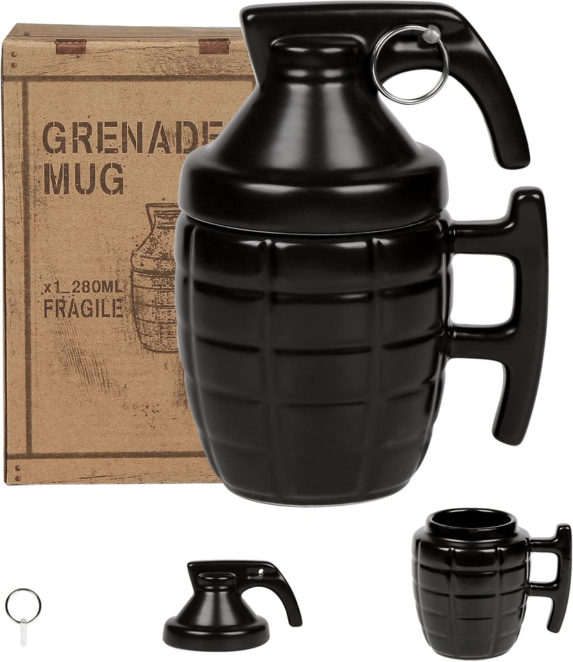Fashion Ceramic Coffee Tea Cup, Special Cool Mug 3D Cool Grenade Design ...