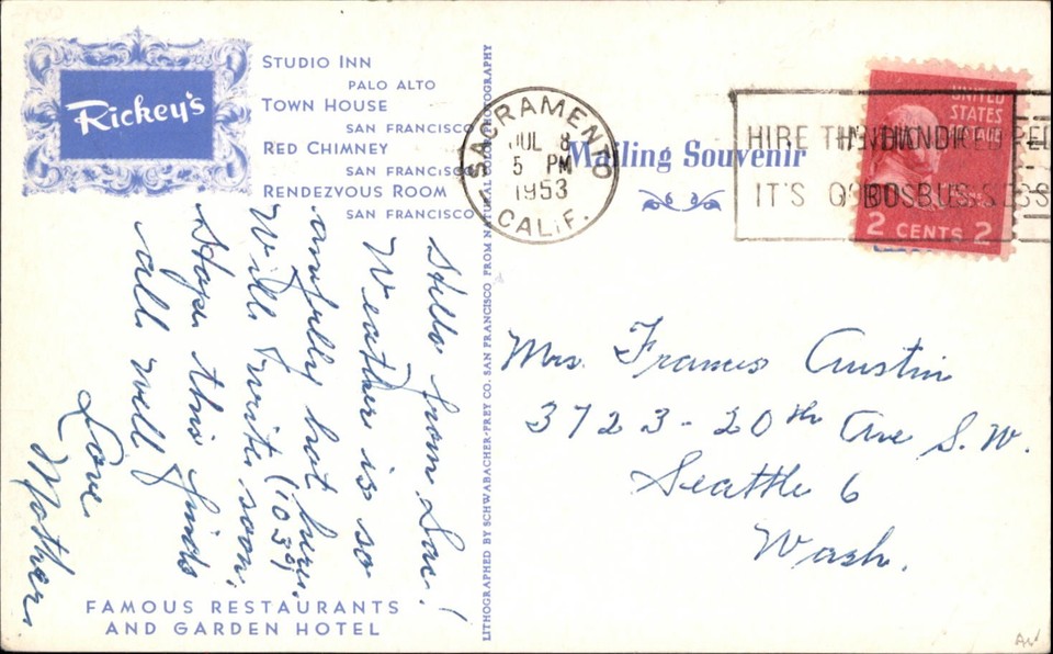 Rickey's Studio Inn Palo Alto California aerial artist rendering ...