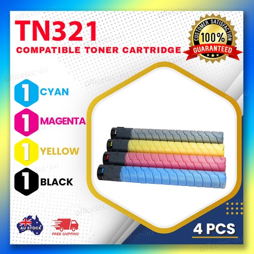 4x Non-OEM Toner TN-321 TN321 for Konica Minolta BIZHUB C224 C284 C364 ...