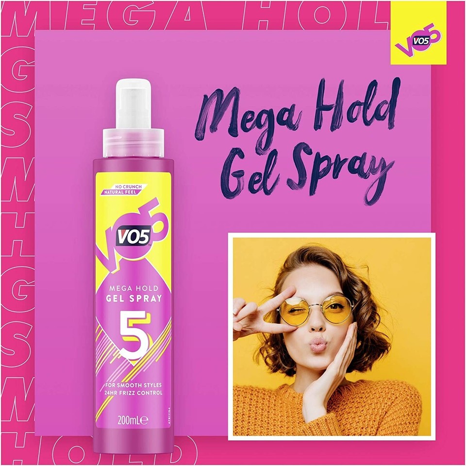 VO5 Mega Hold Hair Styling Gel Spray 3 x 200 ml | eBay UK