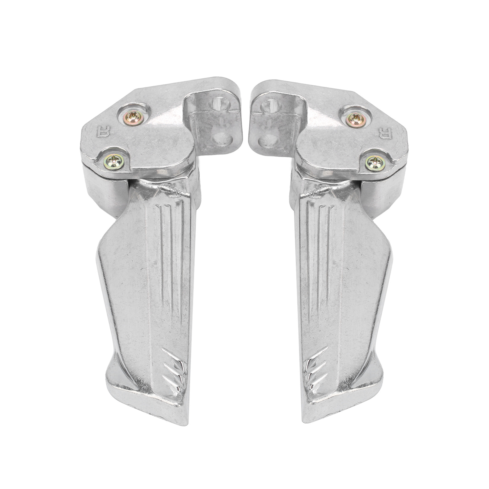 *Pair Of Motorcycle Foot Pegs Pedal Automatic Telescopic Aluminum Alloy ...