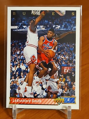 1992-93 Upper Deck Basketball Card LaBradford Smith Washington Bullets ...