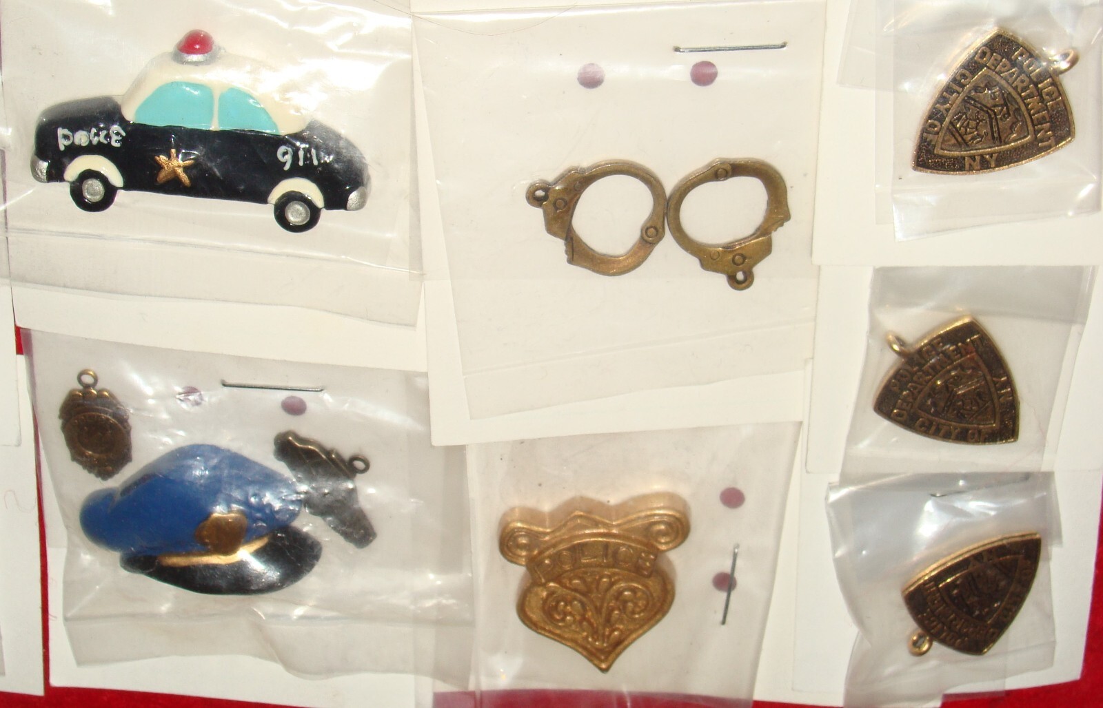 Lot of 10 NYPD Shield Jewelry Charms +6 BONUS items - Police Dept. City ...