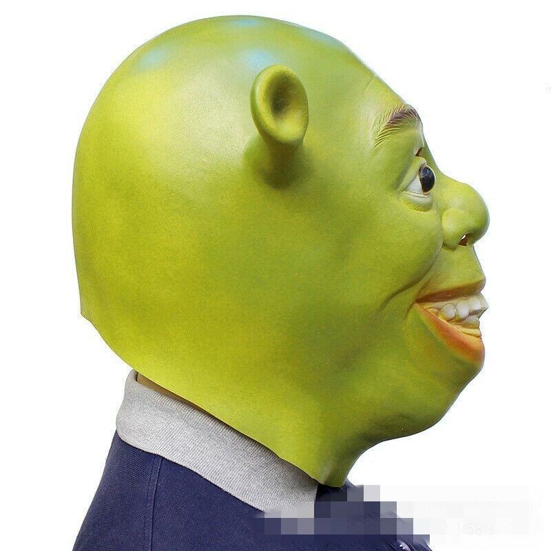 Masquerade Halloween Latex Fancy Shrek Head Mask Creepy Party Cosplay ...