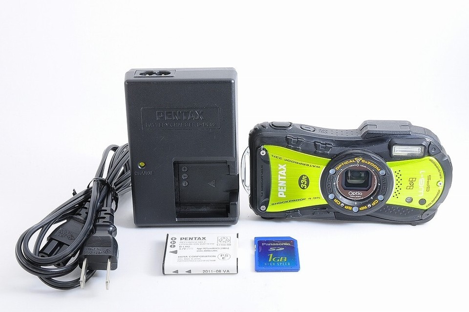 【MINT】PENTAX WG-1 GPS 14.0MP Digital Camera WaterProof ShockProof 1G SD ...