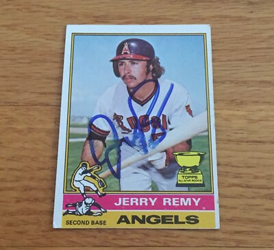 Jerry Remy Red Sox Angels Signed Autograph 1976 Topps Rookie Baseball ...