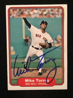 MIKE TORREZ 1982 FLEER AUTOGRAPHED SIGNED AUTO BASEBALL CARD 310 RED ...