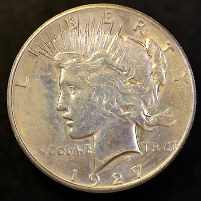 1927 SILVER PEACE DOLLAR FRESH FROM AN ORIGINAL COLLECTION-LOT-AA 2467 ...
