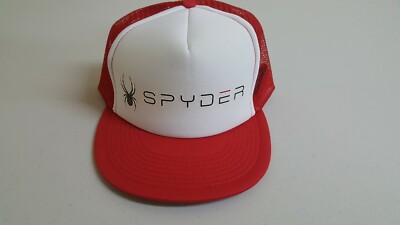 NEW! Spyder Ski Foamy Mesh Trucker Adjustable Red Snapback Hat Baseball ...