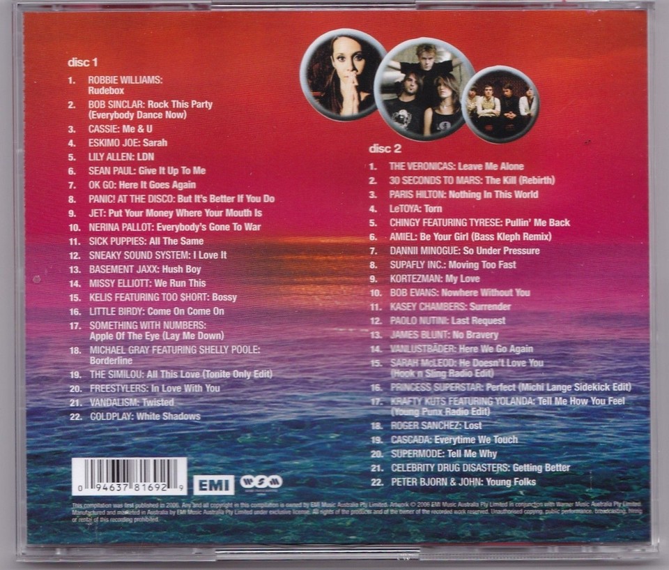 Veronicas+Bob Sinclair+Dannii Minogue+Kellis- Now Summer 2007 2CD New ...