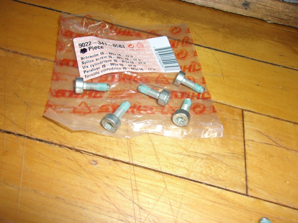5 Pack Stihl OEM Coated Spline Screw's (5) 9022-341-0983 M5X16 #GM-P4B1 ...