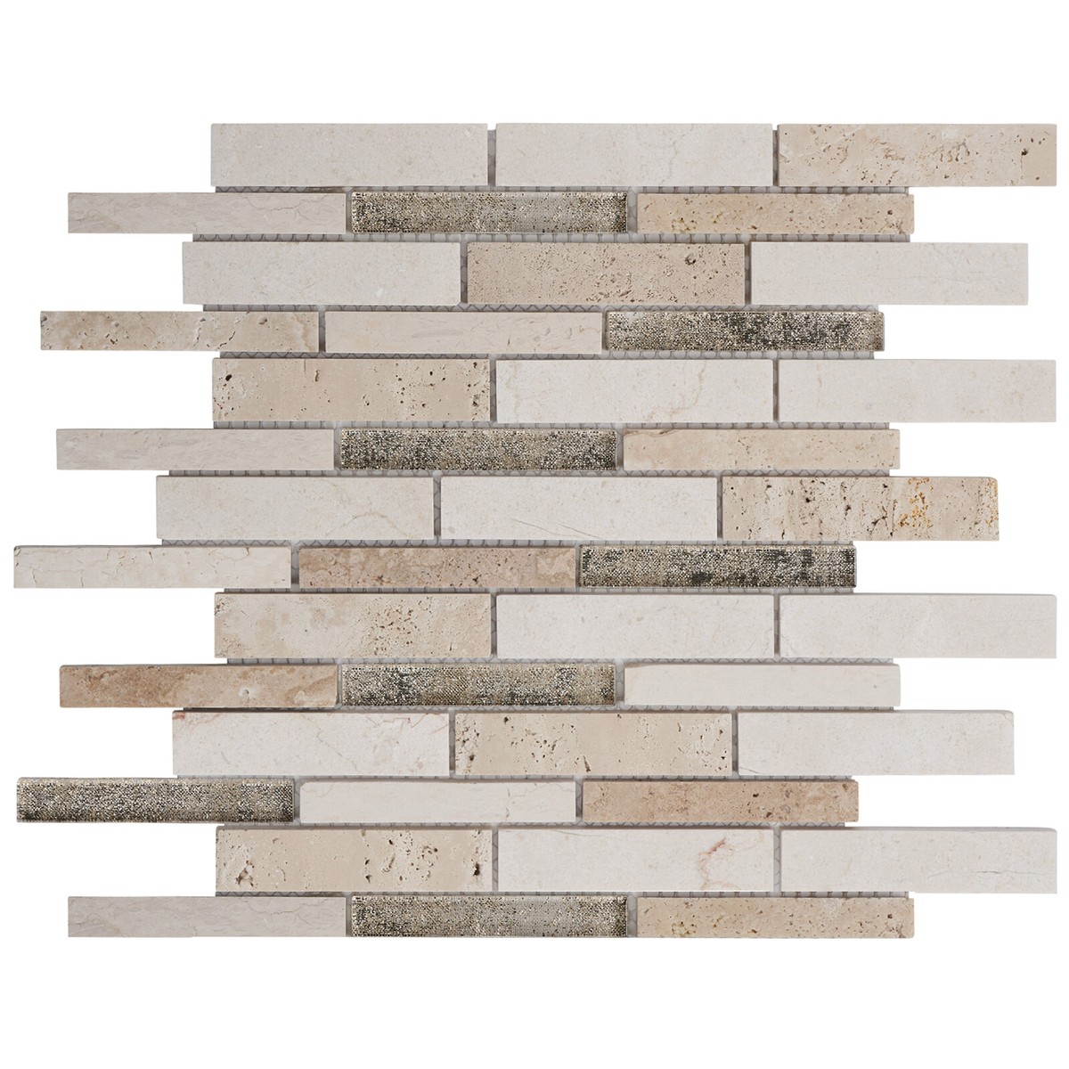 Cream Glass Mosaic Tile Backsplash