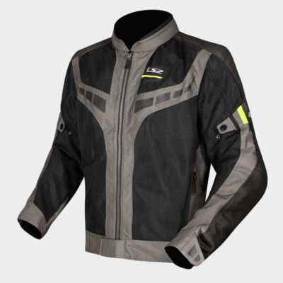 LS2 Garda Air Moto Motorcycle Textile Jacket Green / Black / Hi-Viz ...