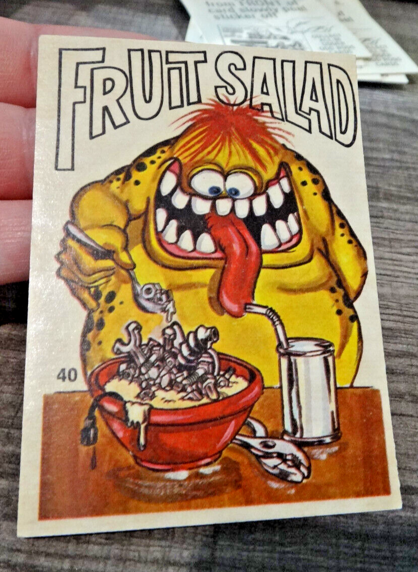 Vtg 1973 Donruss Fabulous Odder Odd Rods Fruit Salad #40 Trading Card ...