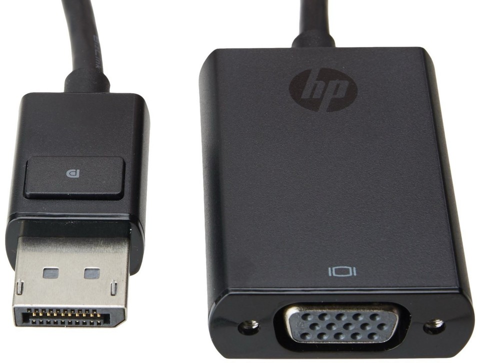 HP DisplayPort to VGA Adapter - Black - F7W97AA | eBay