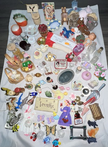 Huge Lot Of Small, Mini, Trinkets, & Dollhouse Items! A Little Bit Of ...