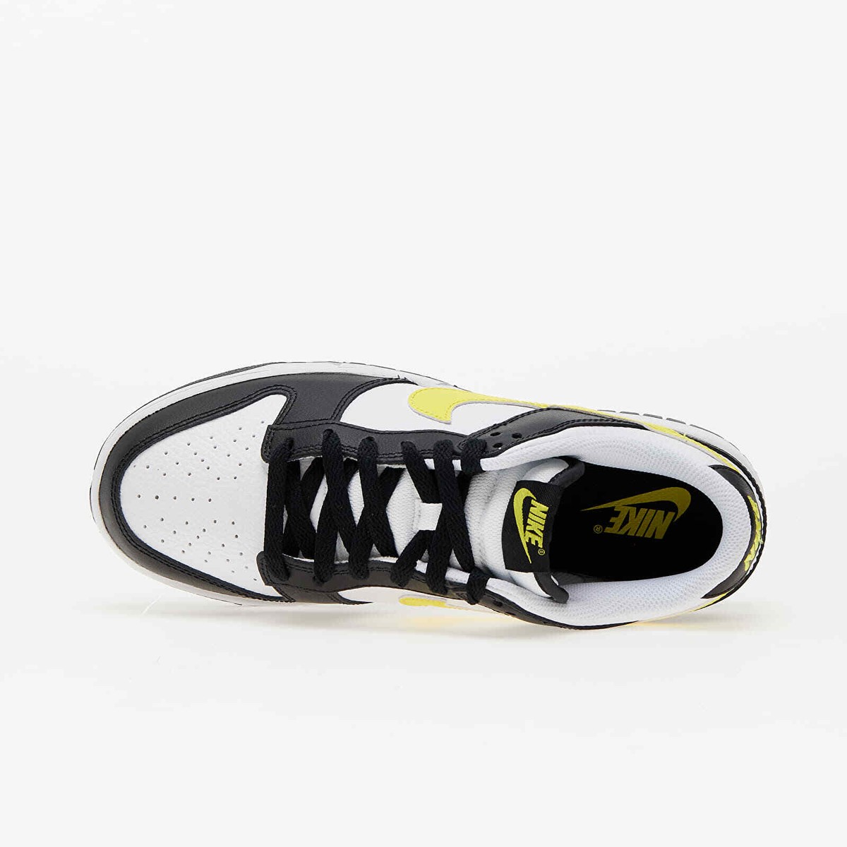 yellow black and white nike dunks