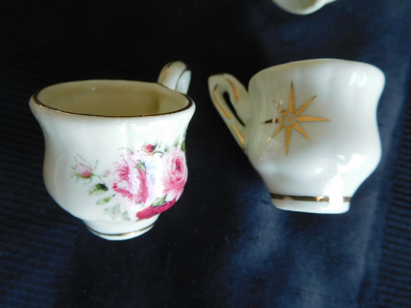 10 piece Miniature mini ROSES & STAR SUN BURST TEA SET vintage ...