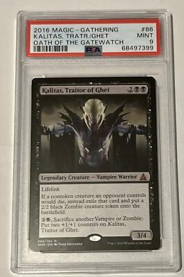 MTG Kalitas, Traitor of Ghet (86) Oath of the Gatewatch PSA 9 Low Pop ...