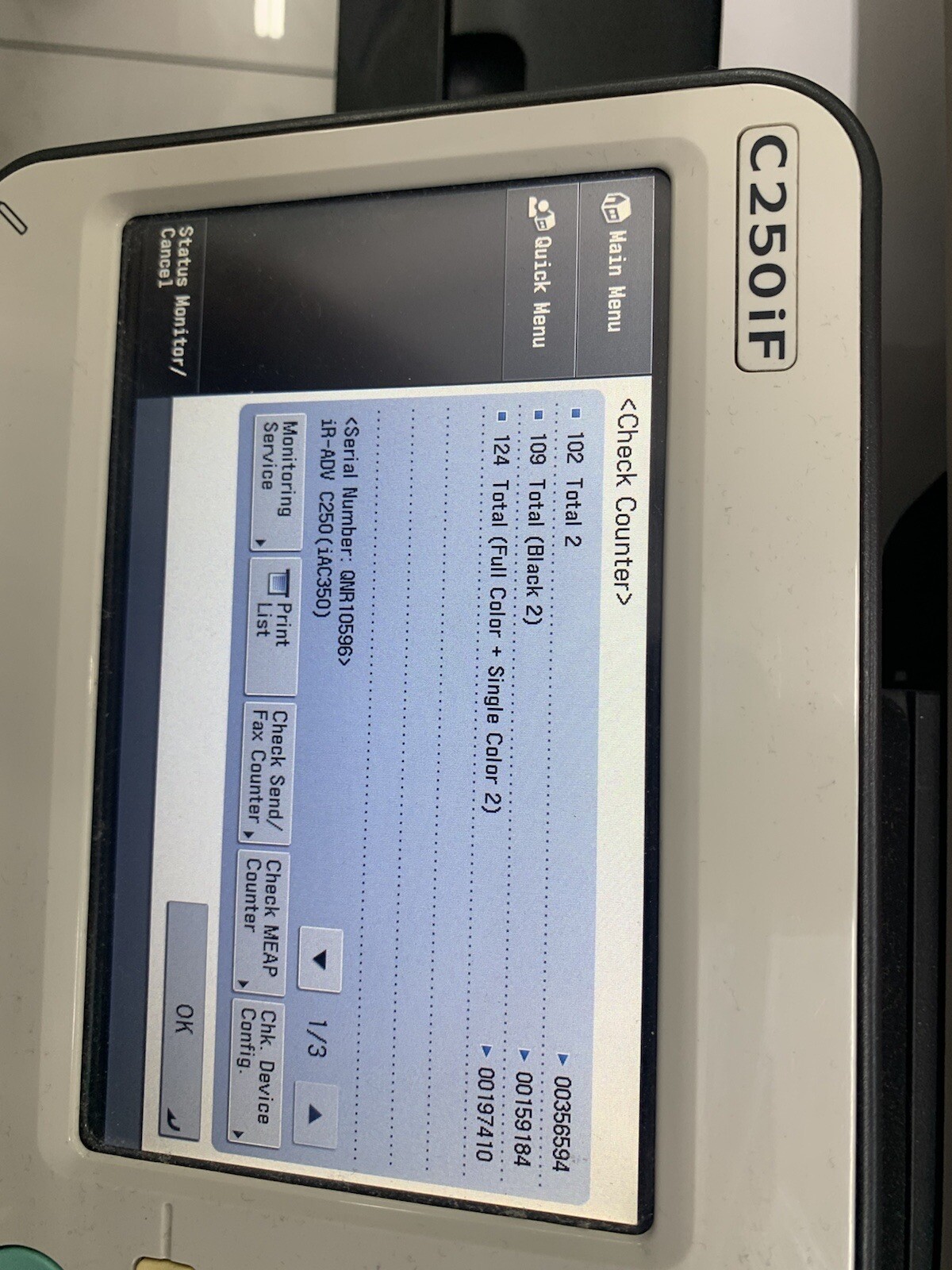 Canon CONTROL PANEL ASSEMBLY IMAGERUNNER ADVANCE C350 C250 Screen | eBay