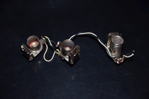 Three vintage Edison E10 bulb sockets with 18V 0.1A bulbs (Dial lamp ...