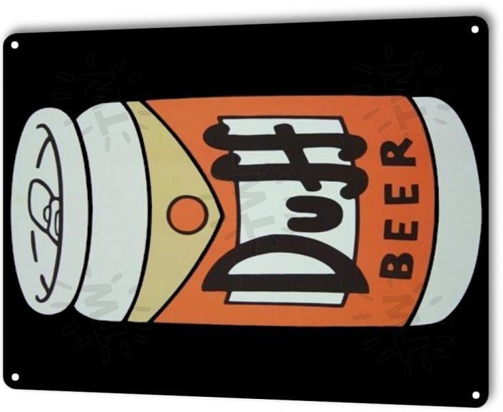 Duff Beer Can Logo Retro The Simpson Wall Bar Pub Man Cave Decor Metal ...