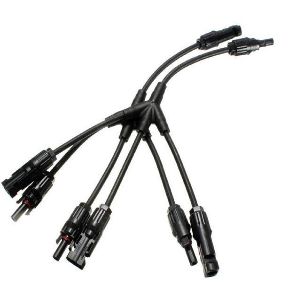 Dustproof 3-way Connector Cable Distributor DC1000V Panel Connector 20A ...