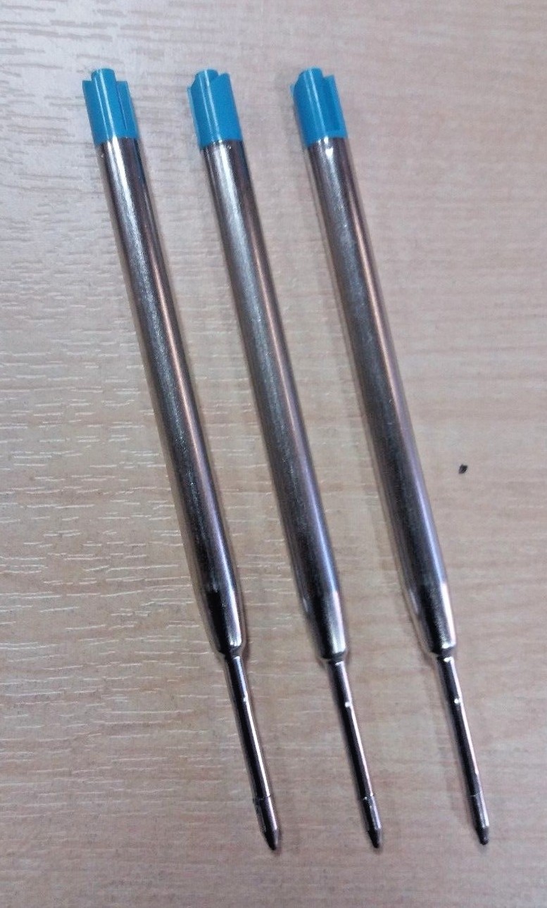 6x NEW METAL PARKER G2 TYPE COMPATIBLE BALL PEN BALL POINT MEDIUM BLUE ...